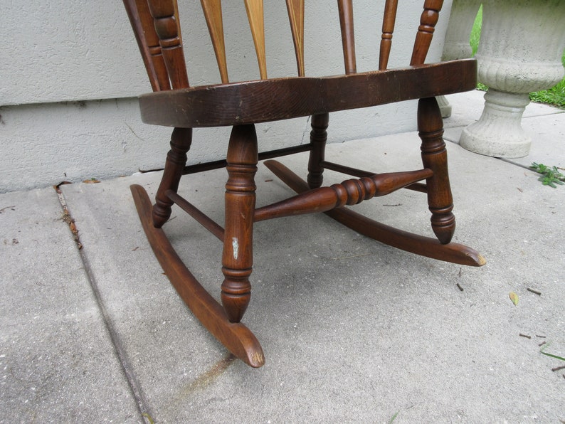 Rocking Chair Rocker Solid Heavy Wood Style Vintage Arm Arms - Etsy