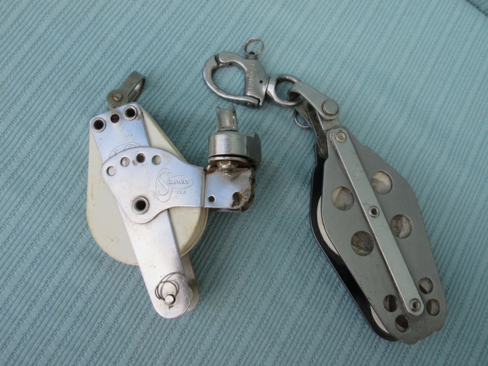 Pulleys Nautical Sail Boat Set of Two Vintage Schaefer and Seaway ...