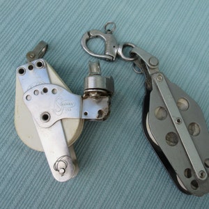 Pulleys Nautical Sail Boat Set of Two Vintage Schaefer and Seaway ...