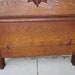 Antique Bed Headboard Footboard Vintage Carved Wood Filigree Swirls 3/4 ...