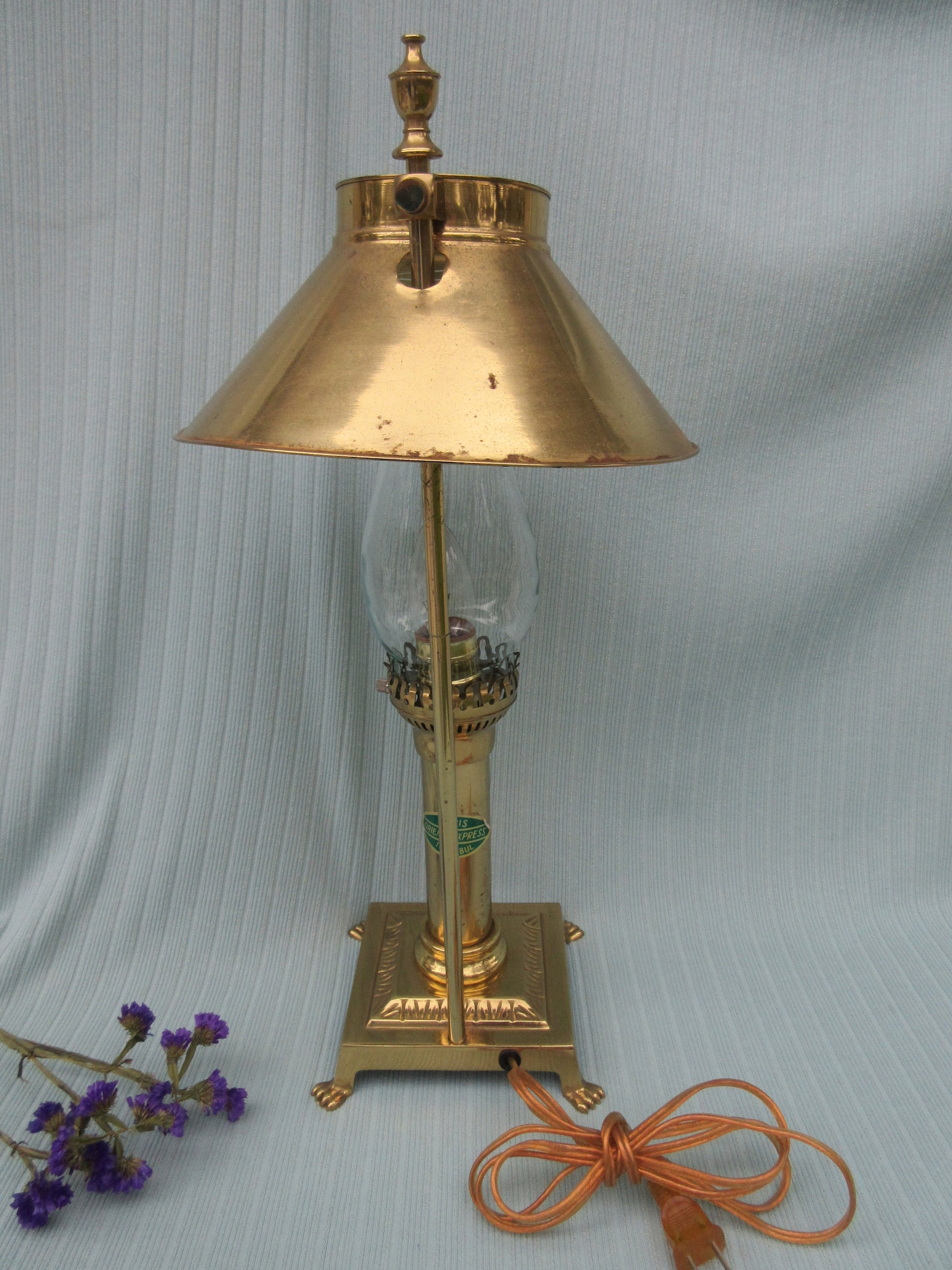 Orient Express Brass Lamp Paris Istanbul Vintage Electric | Etsy