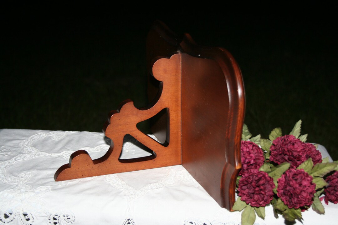 Wood Shelf Sconce Plate Holder Wall Hanging Vintage Decorative Cut ...