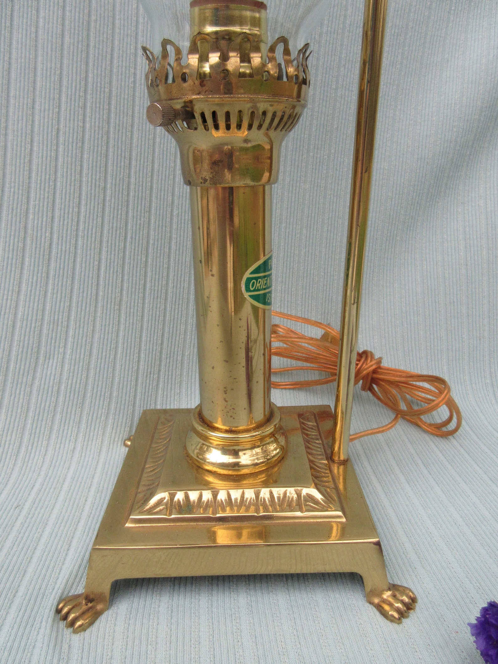 Orient Express Brass Lamp Paris Istanbul Vintage Electric | Etsy