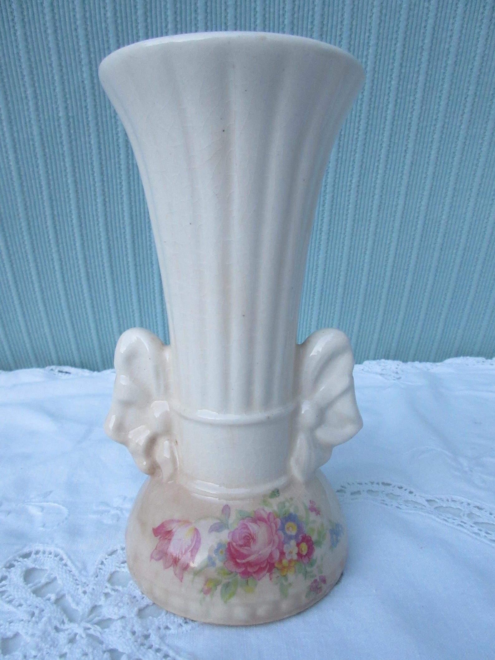 Vase vases Set of three Antique Vintage Shabby Cottage Chic | Etsy