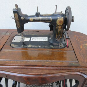 Rare Antique Eldredge Treadle Sewing Machine With Cabinet - Etsy