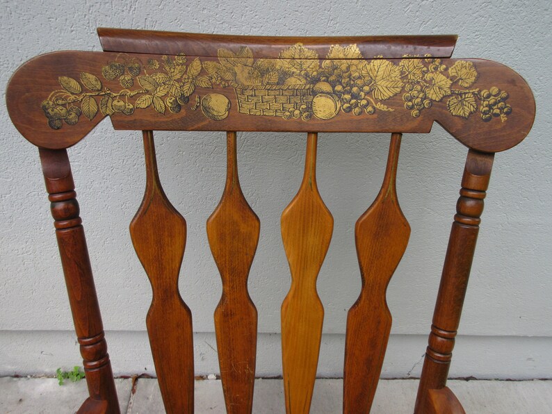 Rocking Chair Rocker Solid Heavy Wood Style Vintage Arm Arms - Etsy