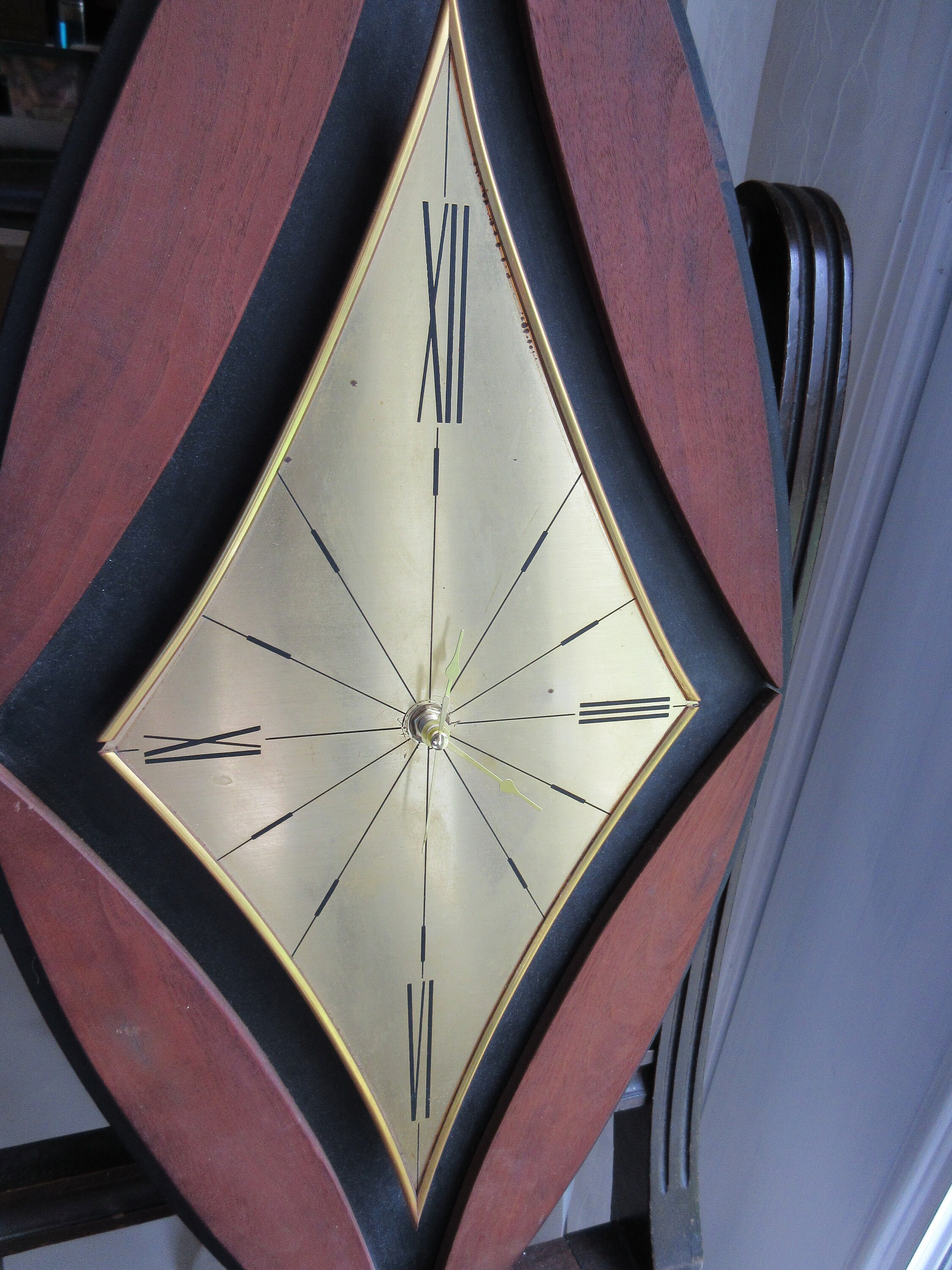 Clock & Sconces Matching Retro Vintage Danish Tall Brass Look | Etsy