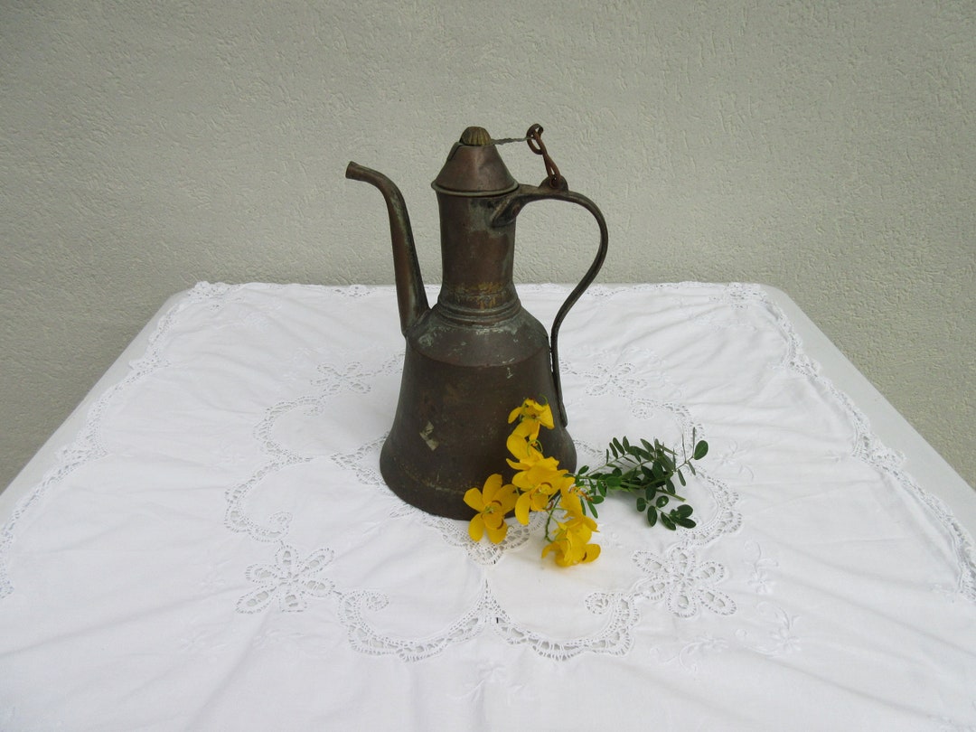 Pitcher Watering Can Oil Lamp Filler Ewer 12" Tall Kettle Tea Pot ...