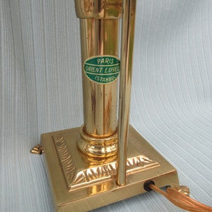 Orient Express Brass Lamp Paris Istanbul Vintage Electric Table Gold ...