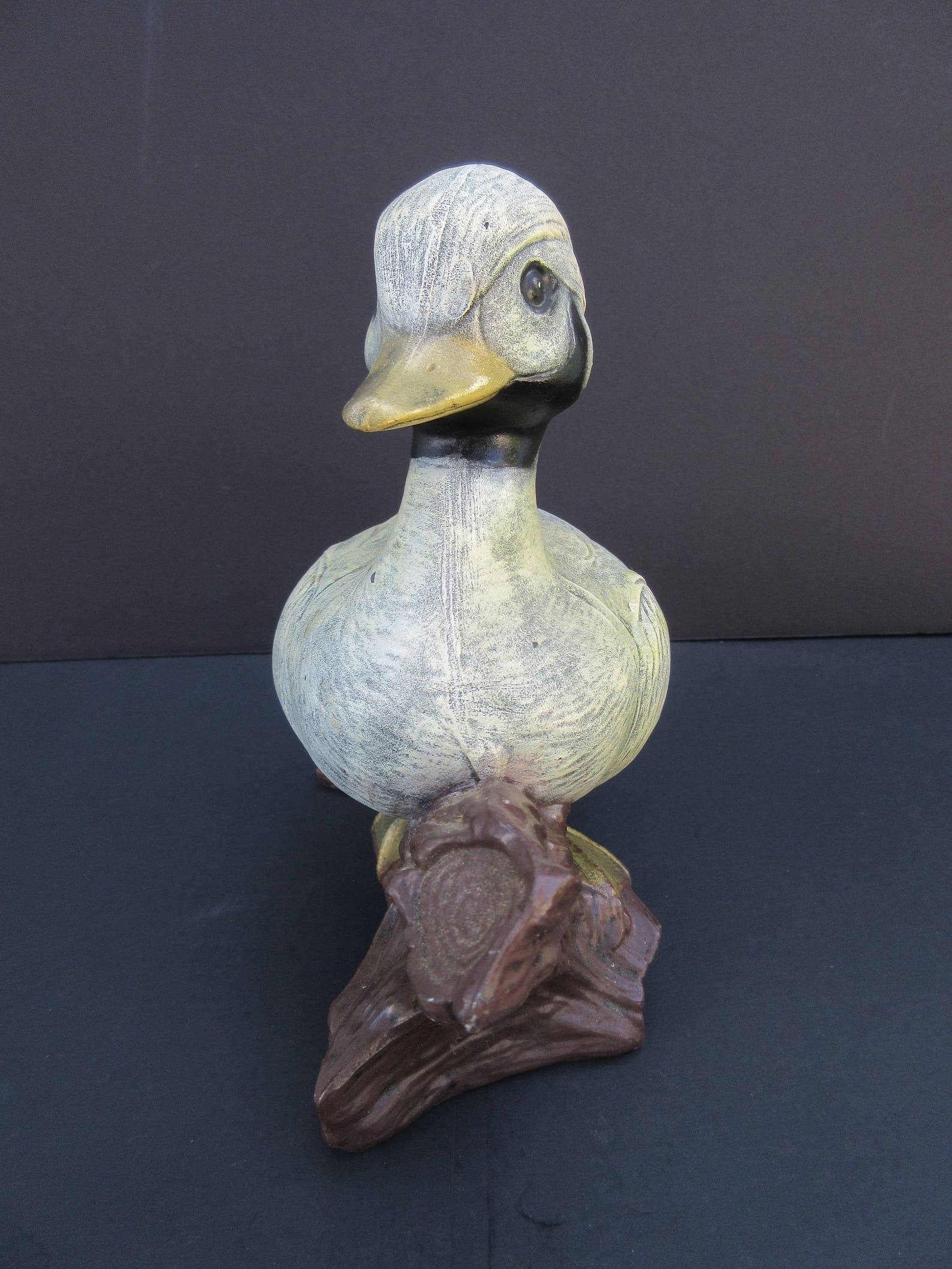 Duck Figurine Statue Very Nicely Done Vintage Duckling on a - Etsy