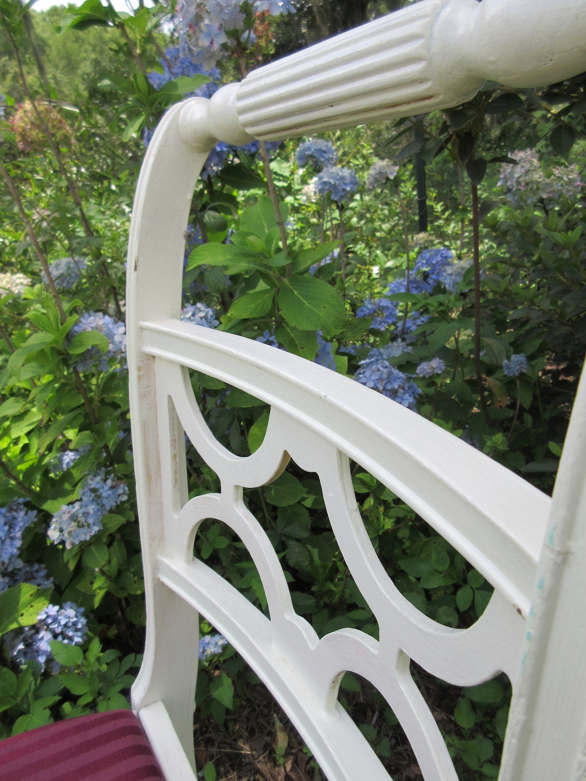 Wood chair Beautiful vintage antique white shabby cottage chic | Etsy