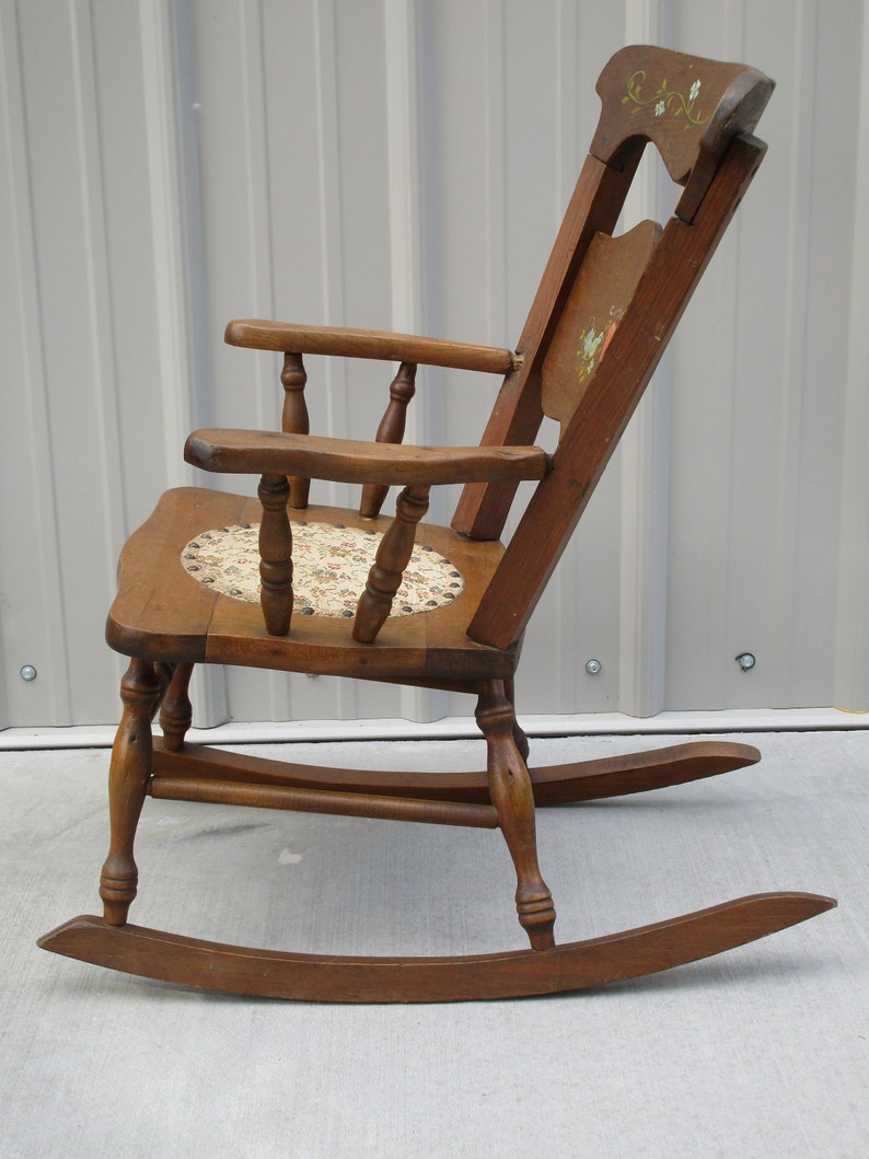 Antique Child's Rocking Chair Wood Children's Rocker - Etsy