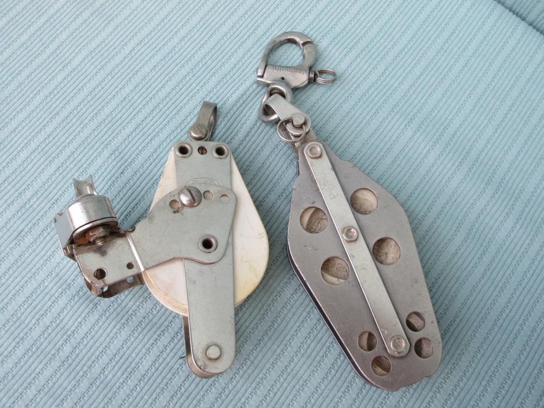 Pulleys Nautical Sail Boat Set of Two Vintage Schaefer and Seaway ...