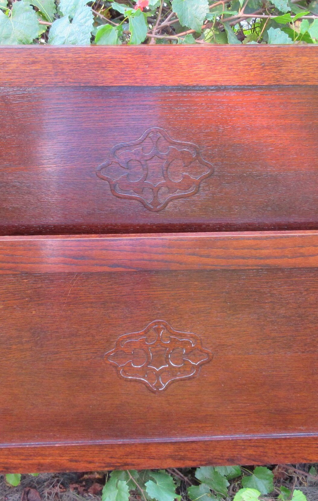 Antique Bed English Wood Bed Standard Full Double Headboard Footboard ...