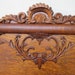 Antique Bed Headboard Footboard Vintage Carved Wood Filigree Swirls 3/4 ...