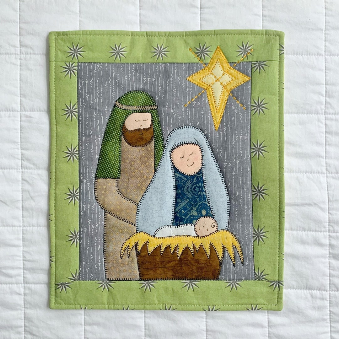 Christmas Quilt Pattern Holy Family Quilt Pattern Holiday Mini Quilt ...