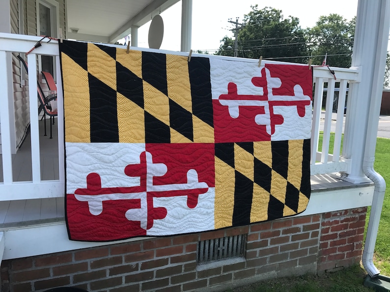 Maryland Flag Quilt Pattern 2 Sizes - Etsy