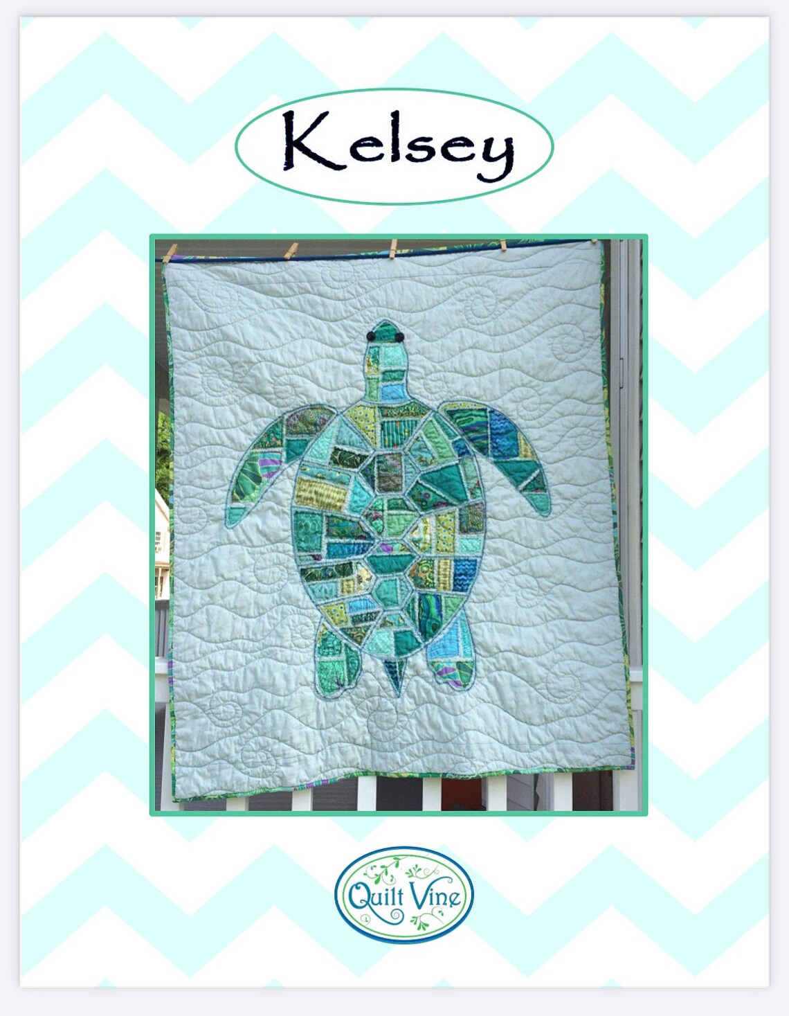 Turtle Quilt Pattern Raw Edge Applique Sea Turtle Quilt - Etsy