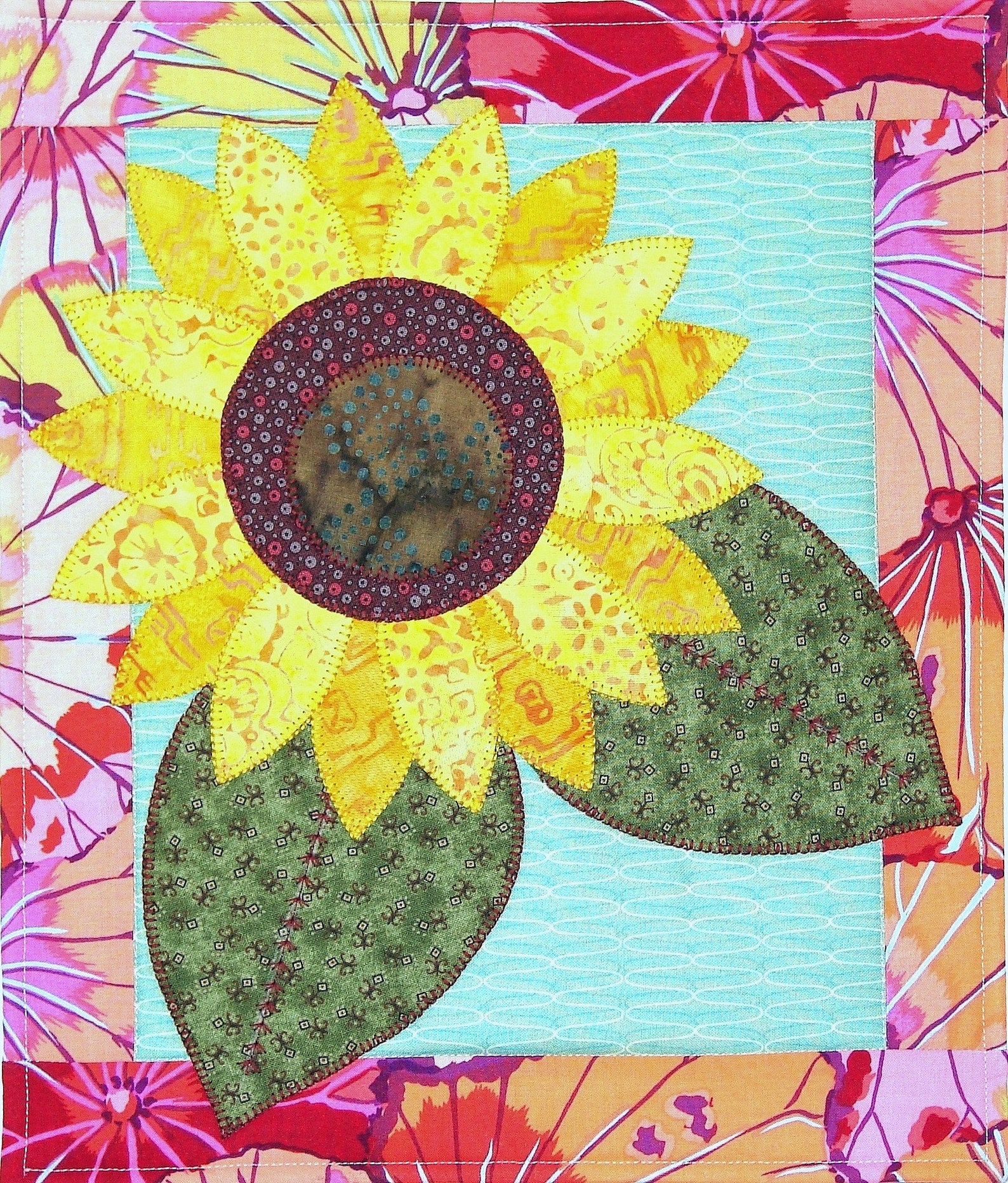 September Monthly Quilt Pattern Sunflower Quilt Pattern Sunflower Mini ...