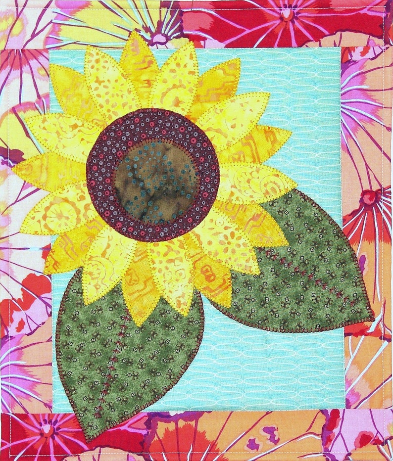 September Monthly Quilt Pattern Sunflower Quilt Pattern | Etsy
