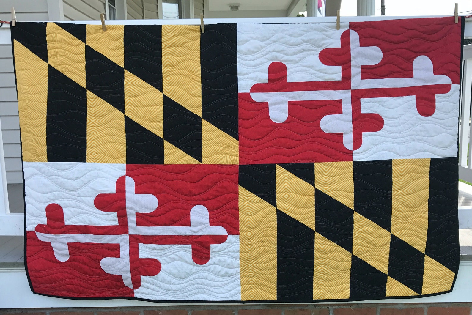 Maryland Flag Quilt Pattern 2 Sizes - Etsy