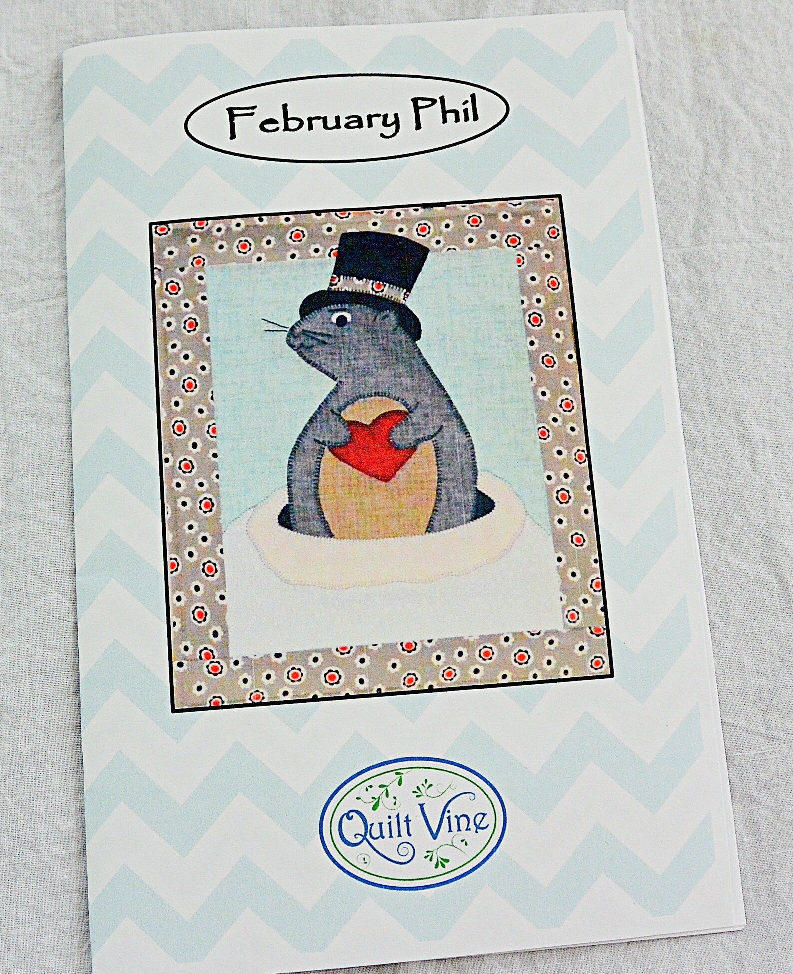 February Phil Quilt Pattern February Monthly Mini Quilt Pattern PDF ...