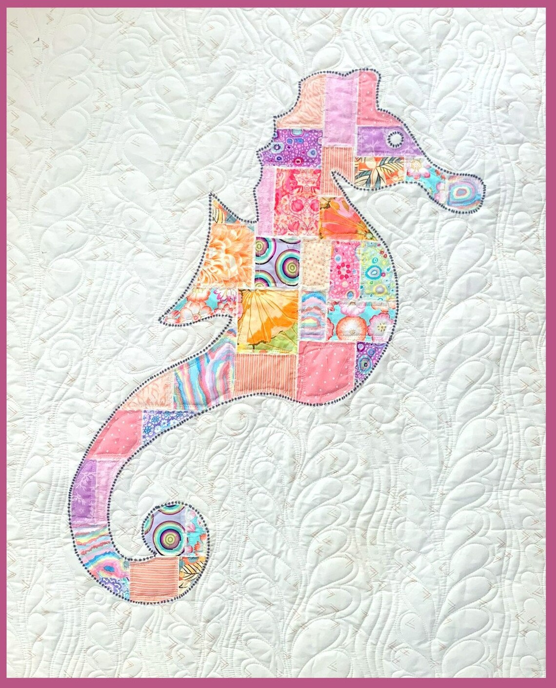 Seahorse Quilt Pattern Raw Edge Applique - Etsy