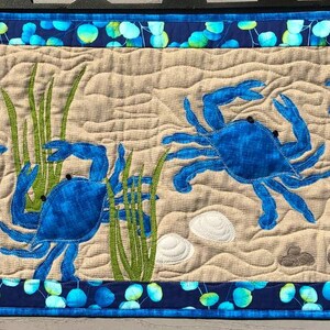 Crab Quilt Runner Pattern Chesapeake Bay Blue Crab Runner Blue Crab ...