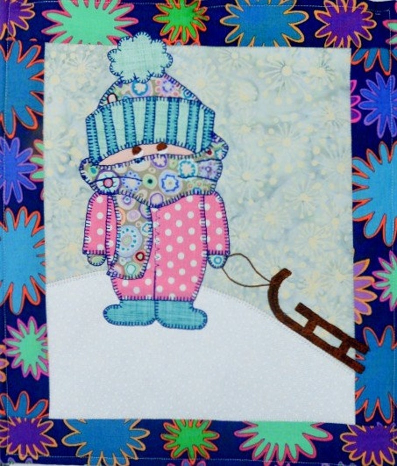 Snow Day Quilt Pattern January Monthly Mini Quilt Pattern PDF PATTERN ...