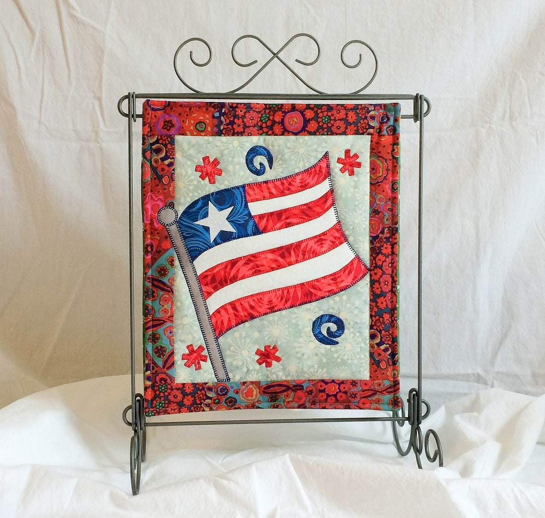 4th of July Quilt Pattern American Flag Quilt Pattern Mini Quilt ...