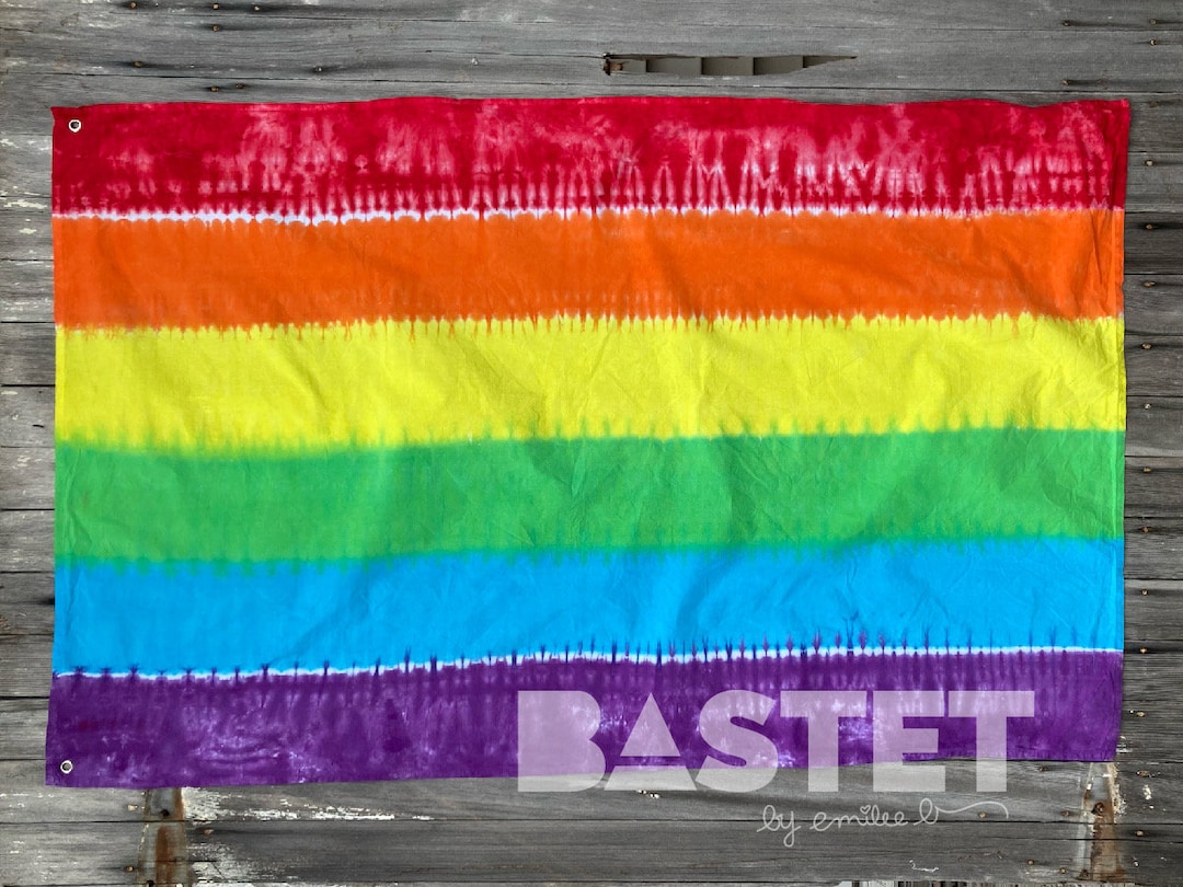 READY TO SHIP Tie Dye Pride Flag 3’x 5’ - Etsy