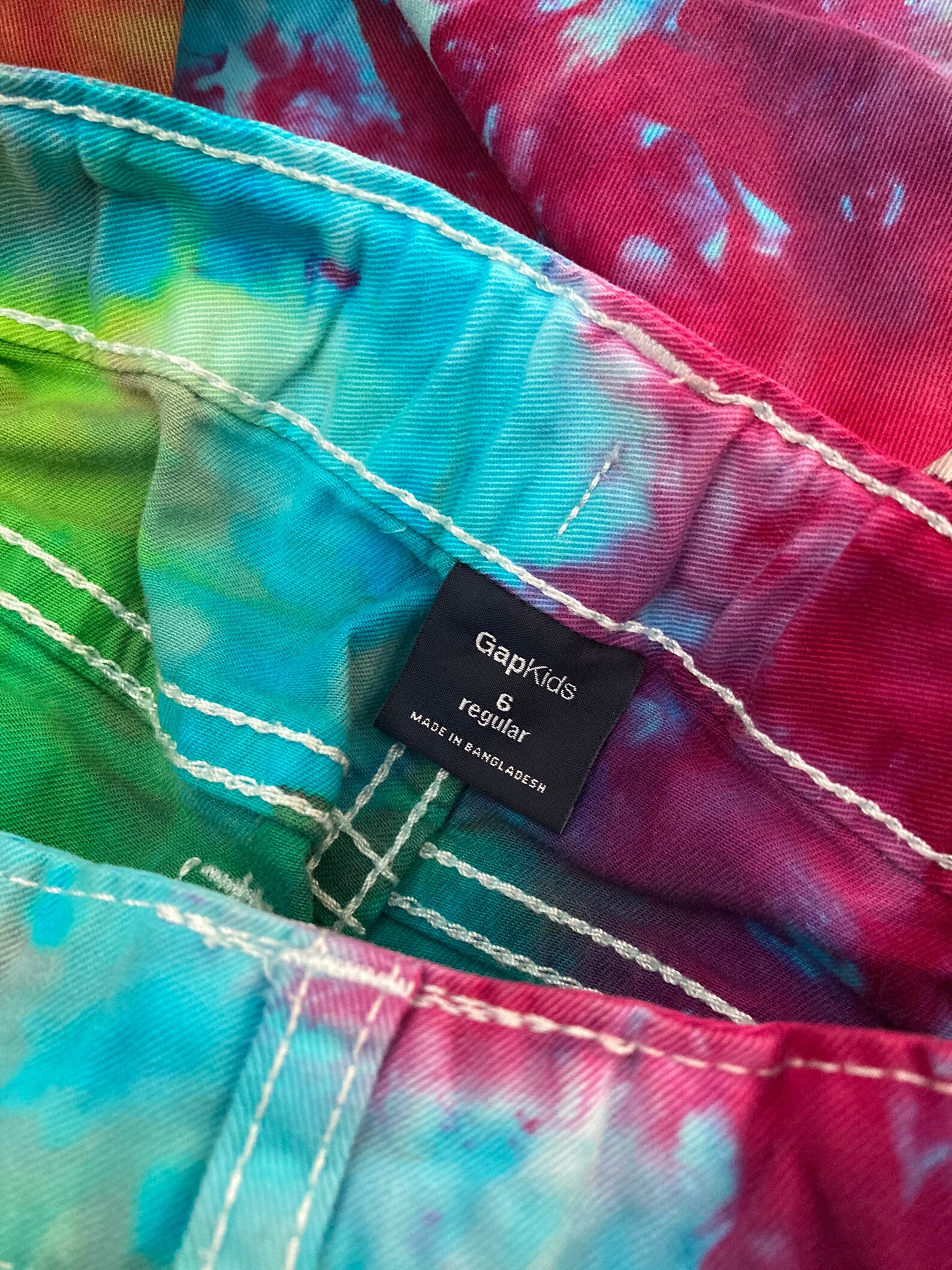 Size 6 READY TO SHIP Upcycle Tie Dye Gap Kids Pants With | Etsy