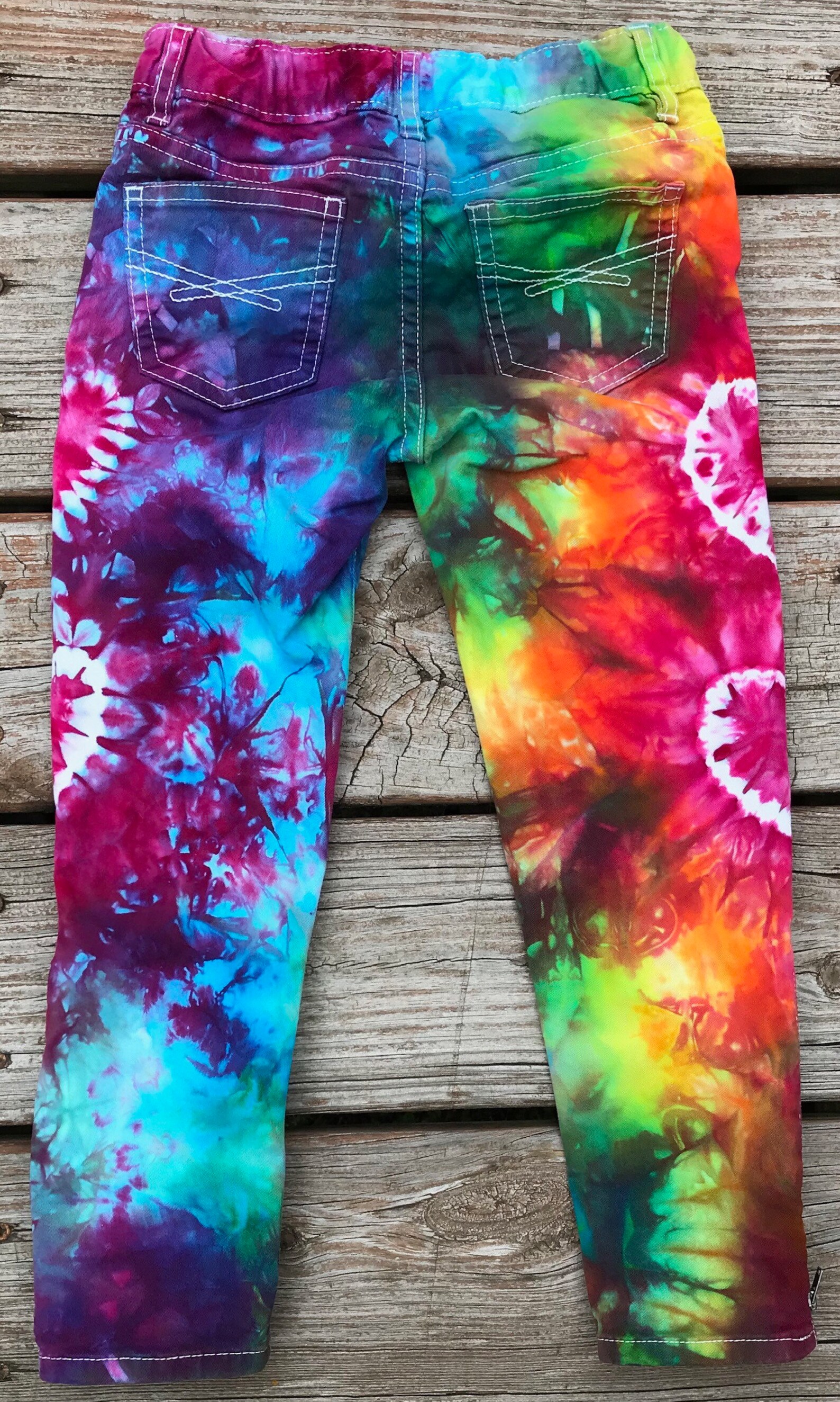 Size 6 READY TO SHIP Upcycle Tie Dye Gap Kids Pants With | Etsy