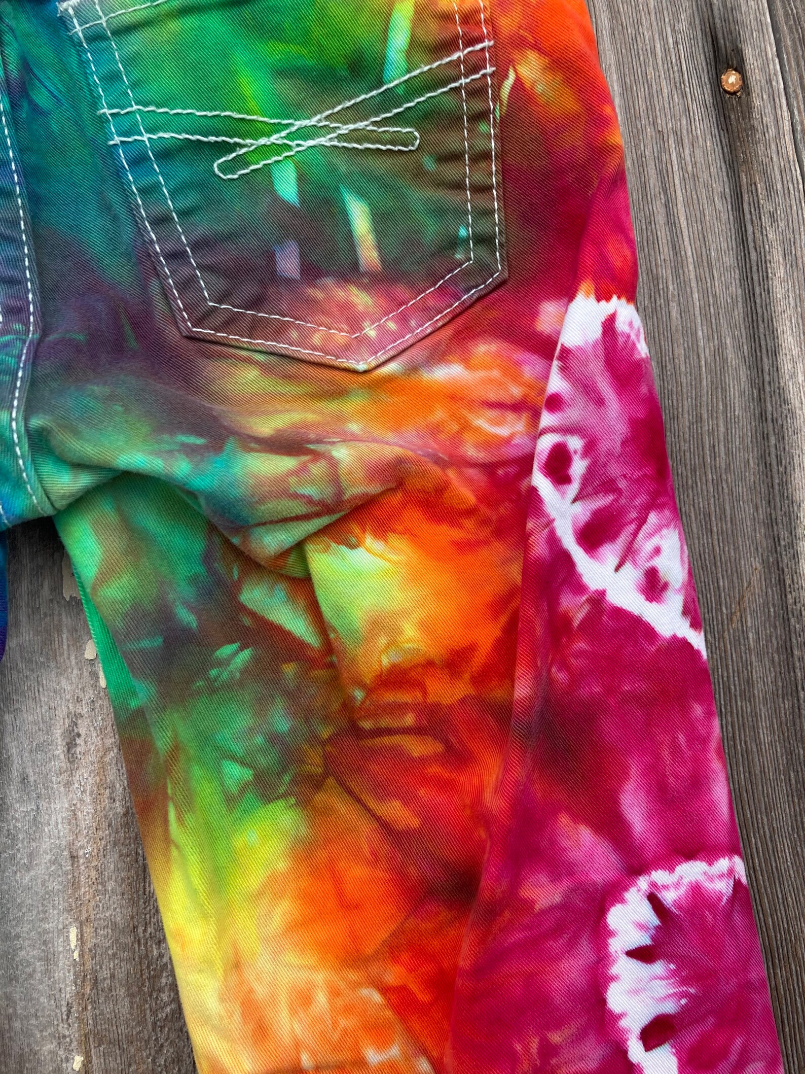 Size 6 READY TO SHIP Upcycle Tie Dye Gap Kids Pants With - Etsy
