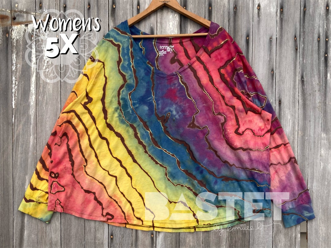 5X READY TO SHIP Reverse Rainbow Geode Watercolor Style Ice - Etsy