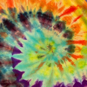 Medium READY TO SHIP Reverse Ice Dye Tie Dye Triple Spiral Short Sleeve ...
