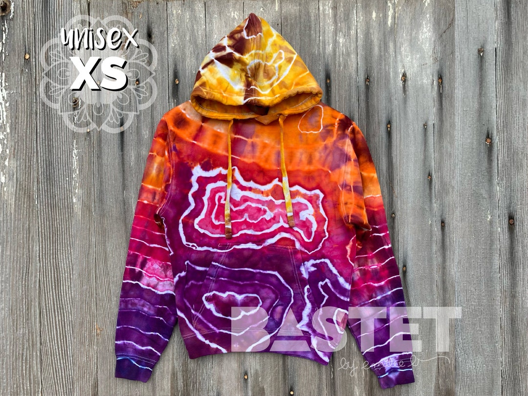 Extra Kleine SOFORT LIEFERBAR Handgefärbte Sunset Geode Tie Dye ...