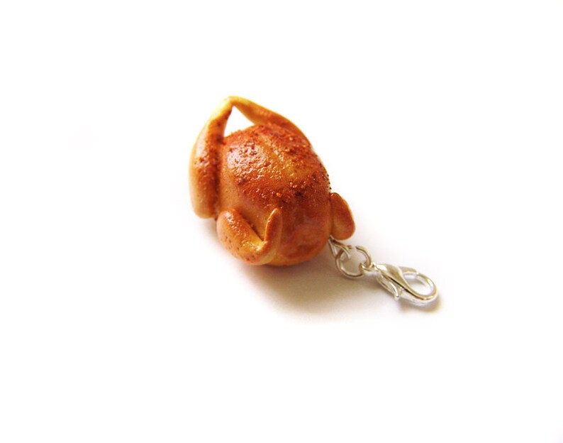 Thanksgiving Turkey Charm Roast Turkey Pendant Miniature - Etsy
