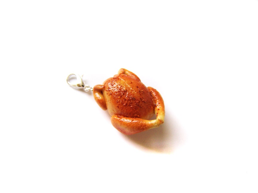 Thanksgiving Turkey Charm Roast Turkey Pendant Miniature - Etsy