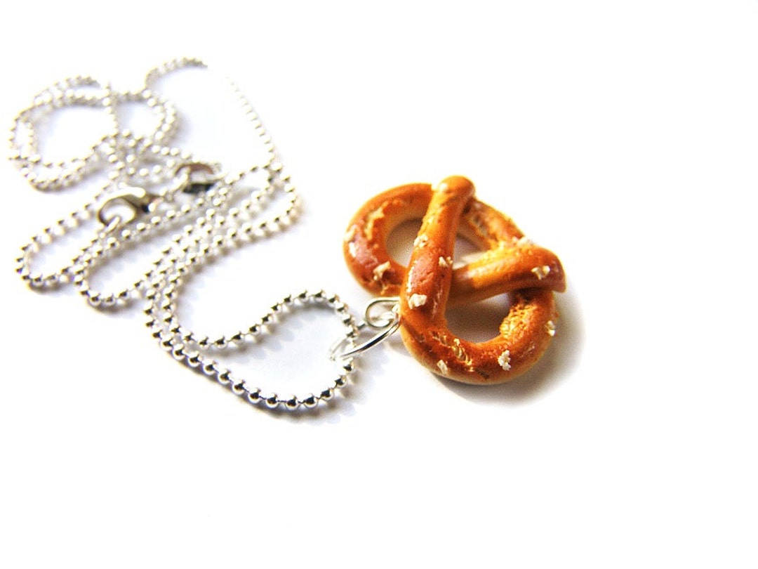 Oktoberfest Pretzel Pendant Charm, Pretzel Necklace, Miniature Food ...