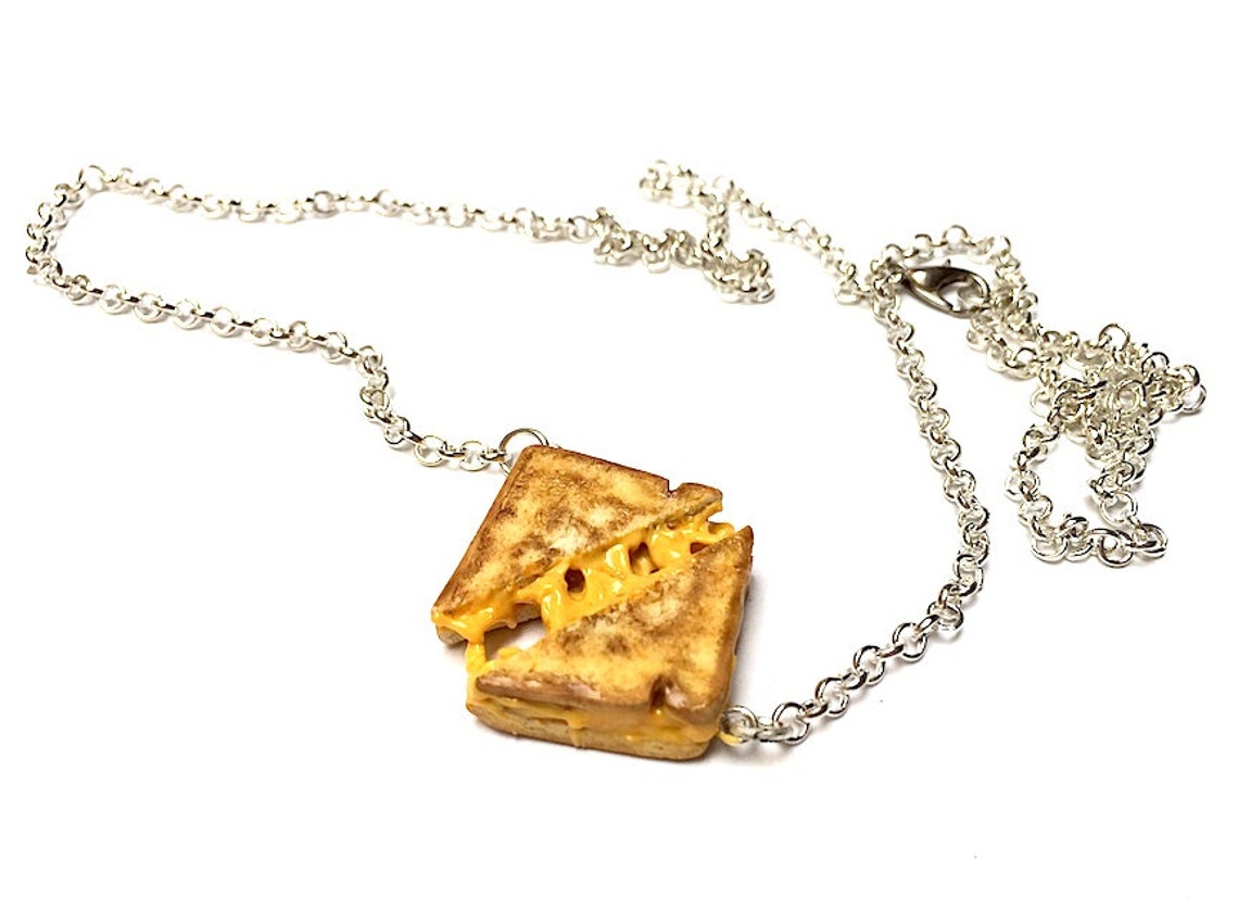 Grilled Cheese Necklace Miniature Food Jewelry Polymer Clay - Etsy