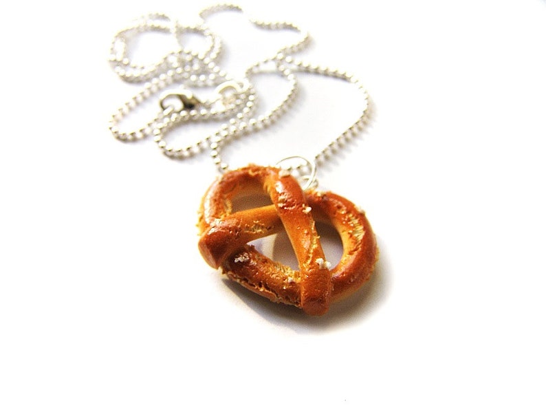 Oktoberfest Pretzel Pendant Charm, Pretzel Necklace, Miniature Food ...