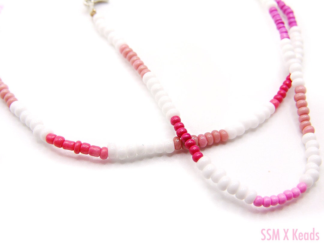 Sucre Sucre Miniatures X KEADS - Mauve Medley Dainty Seed Bead Choker ...