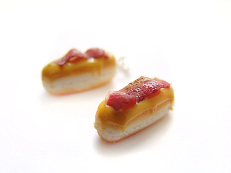 Bacon Maple Bar Donut Charm Miniature Food Jewelry Polymer - Etsy