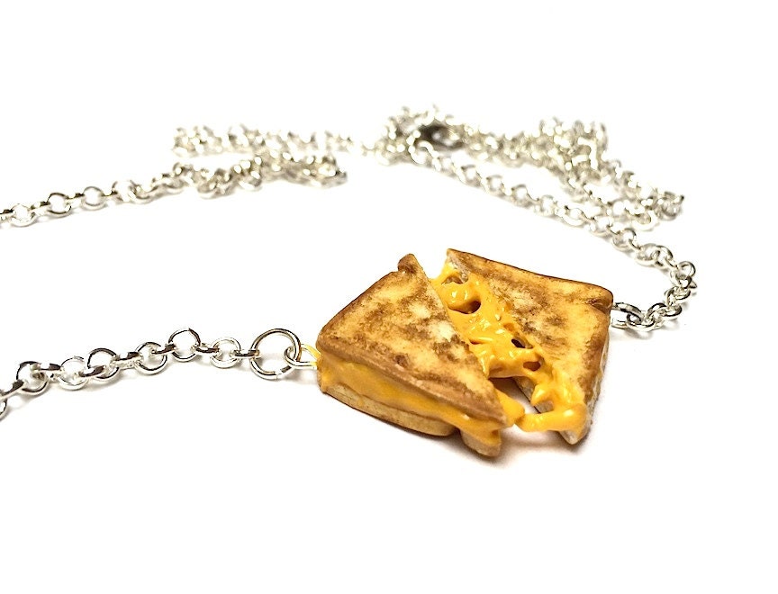 Grilled Cheese Necklace Miniature Food Jewelry Polymer Clay - Etsy