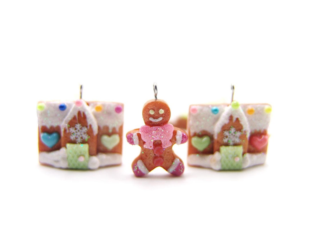 Peppermint Sweetie Socks Gingerbread Man Cookie Charm, Polymer Clay ...