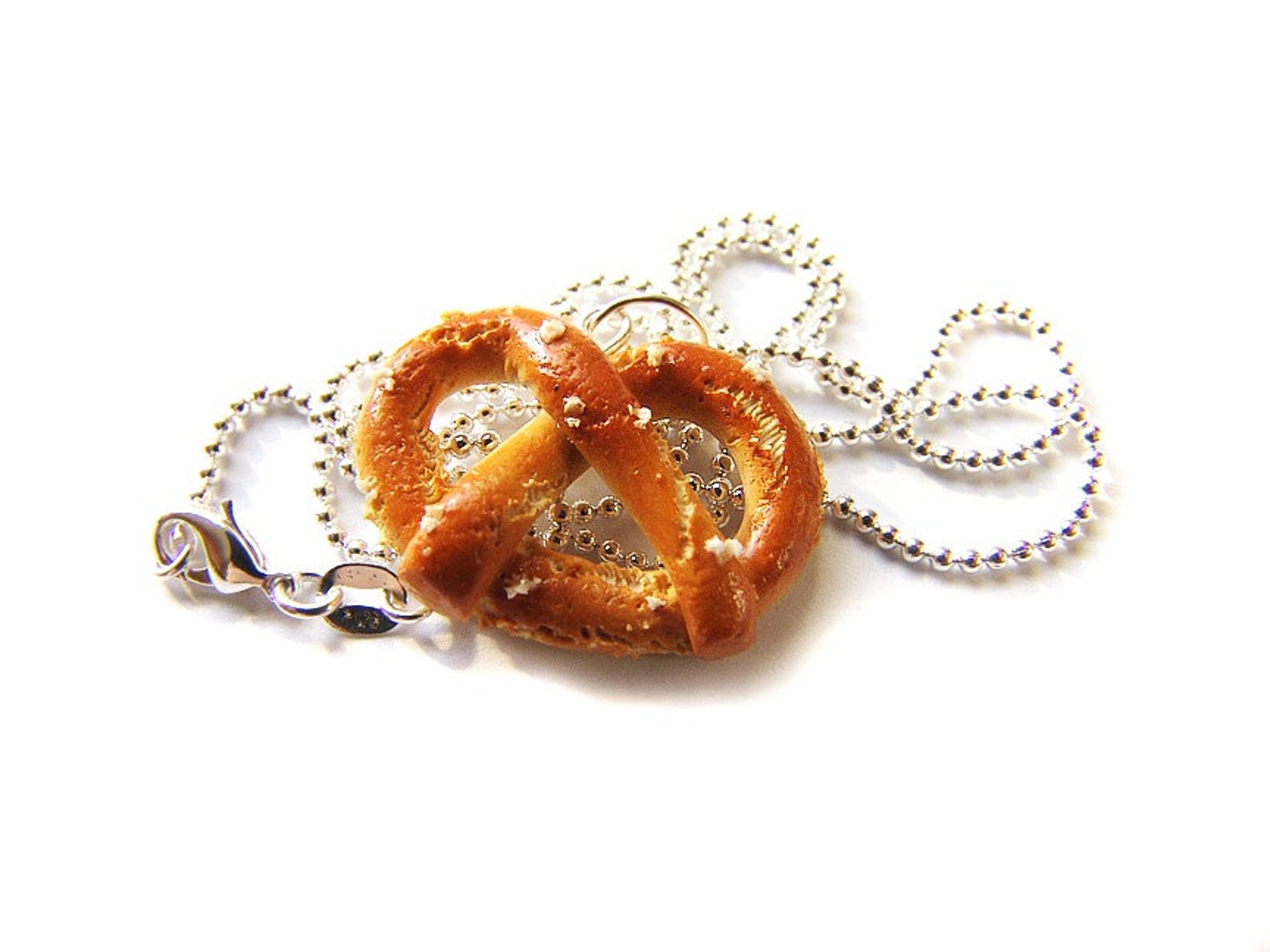 Oktoberfest Pretzel Pendant Charm, Pretzel Necklace, Miniature Food ...
