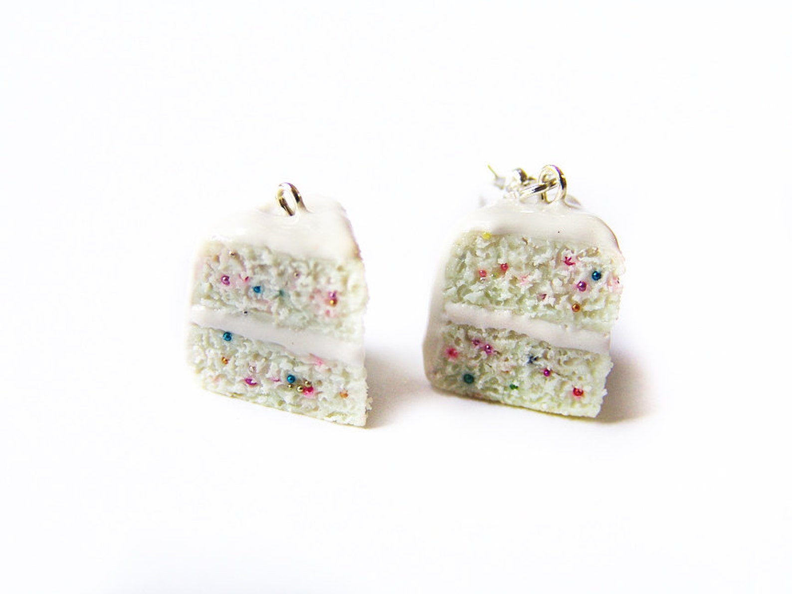 Confetti Cake Charm Miniature Food Jewelry Polymer Clay - Etsy