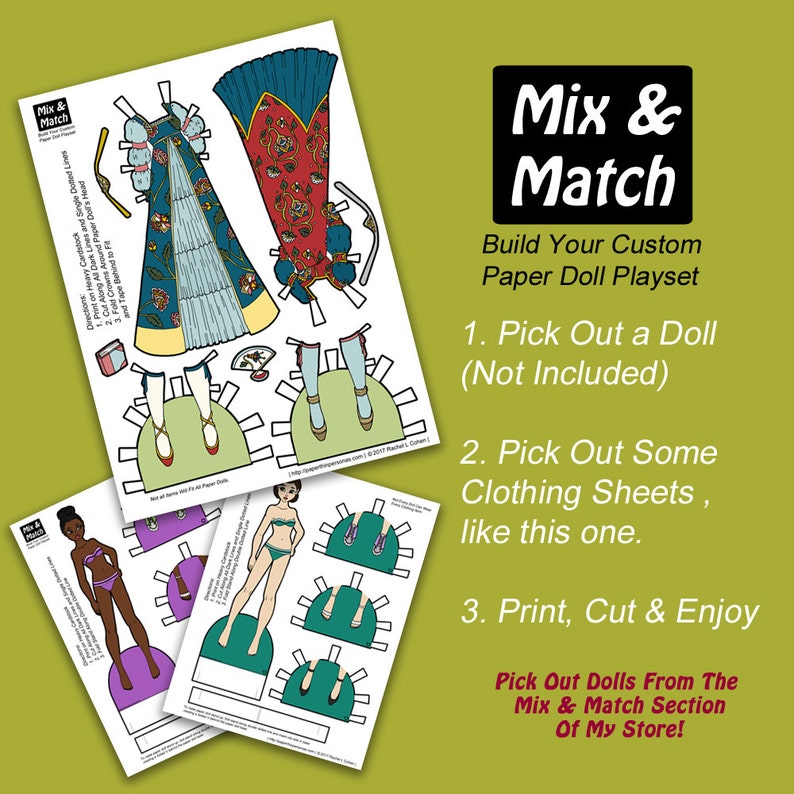 Fairy Tale Printable Paper Doll, Kids Printable Craft, Princess Paper ...