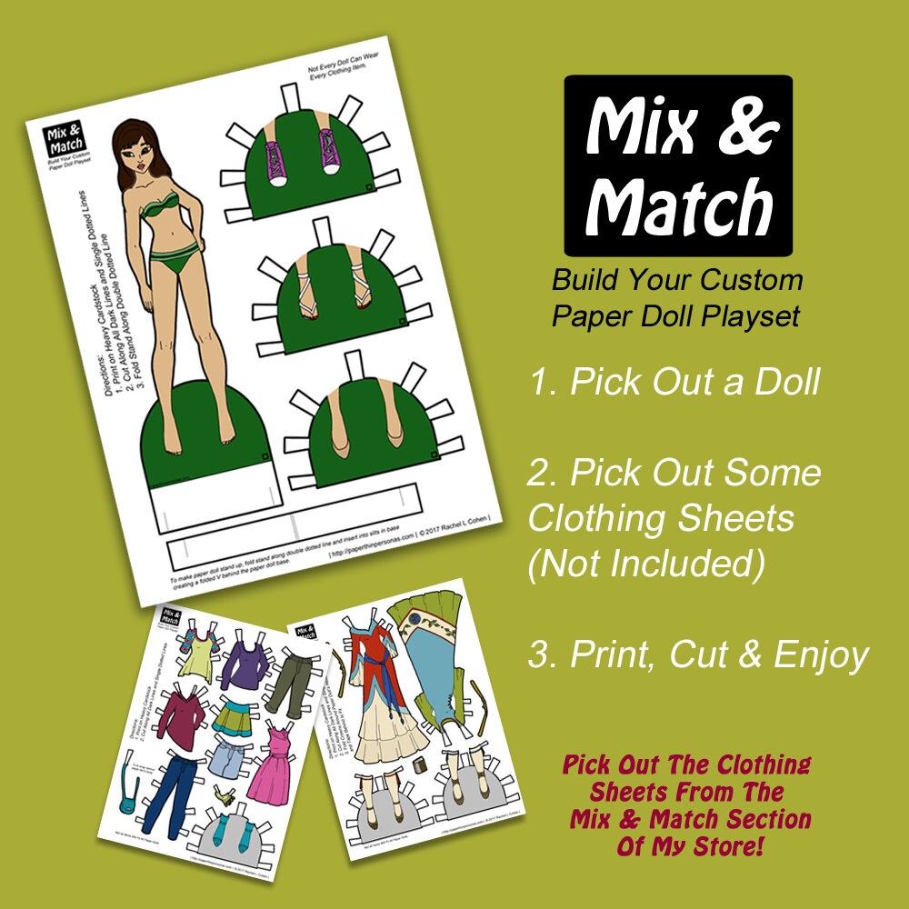 Printable Paper Doll Instant Download Asian Paper Doll Kids - Etsy Canada